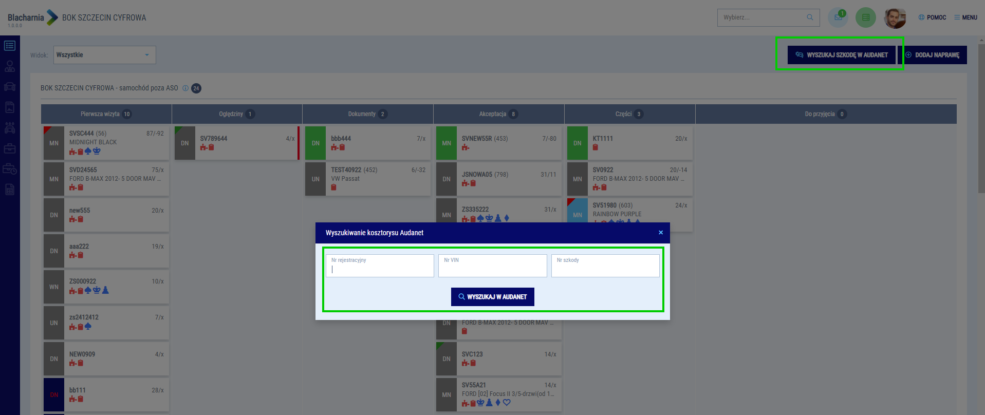 Teczka naprawy - Sprzęg AudaNet [Centrum Pomocy]