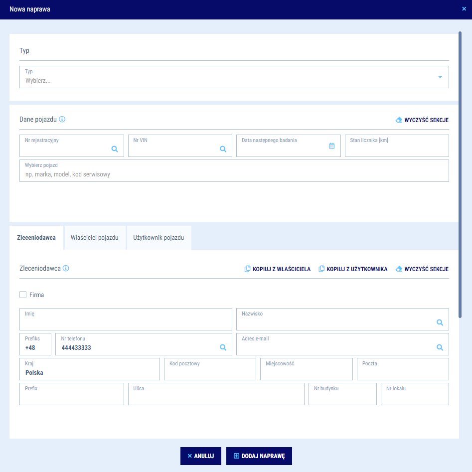 Kalendarz serwisu [Centrum Pomocy SVCloud]