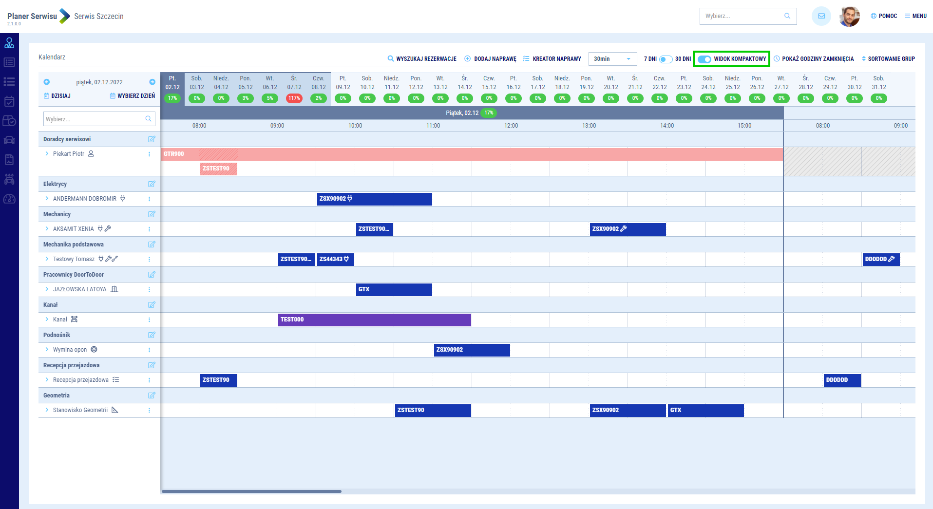 Kalendarz serwisu [Centrum Pomocy SVCloud]