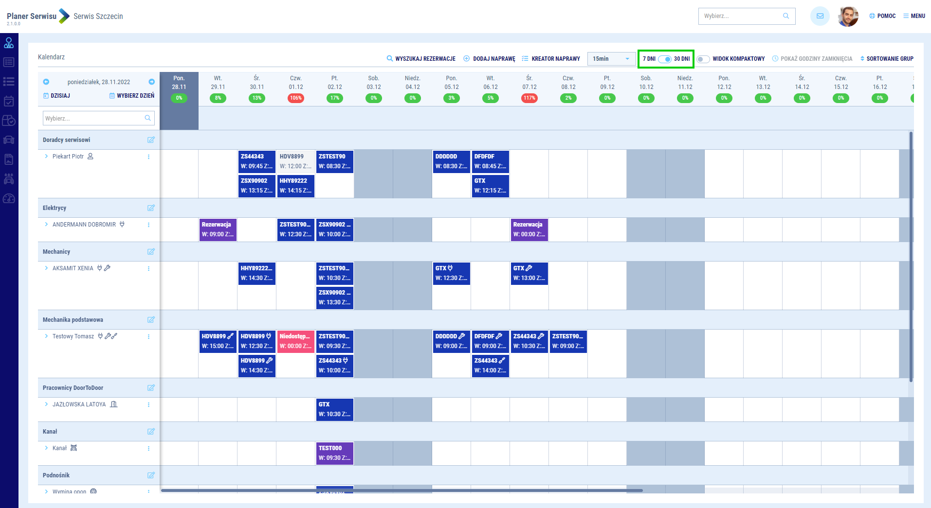 Kalendarz serwisu [Centrum Pomocy SVCloud]