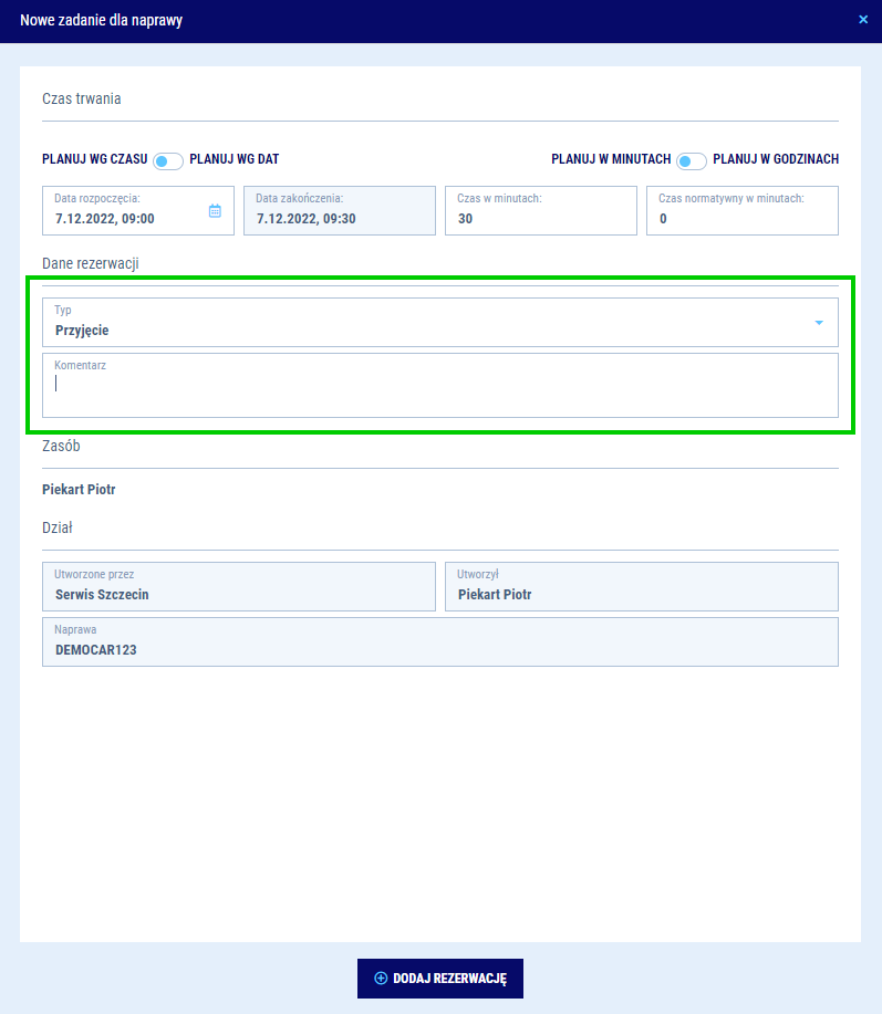 Kalendarz serwisu [Centrum Pomocy SVCloud]