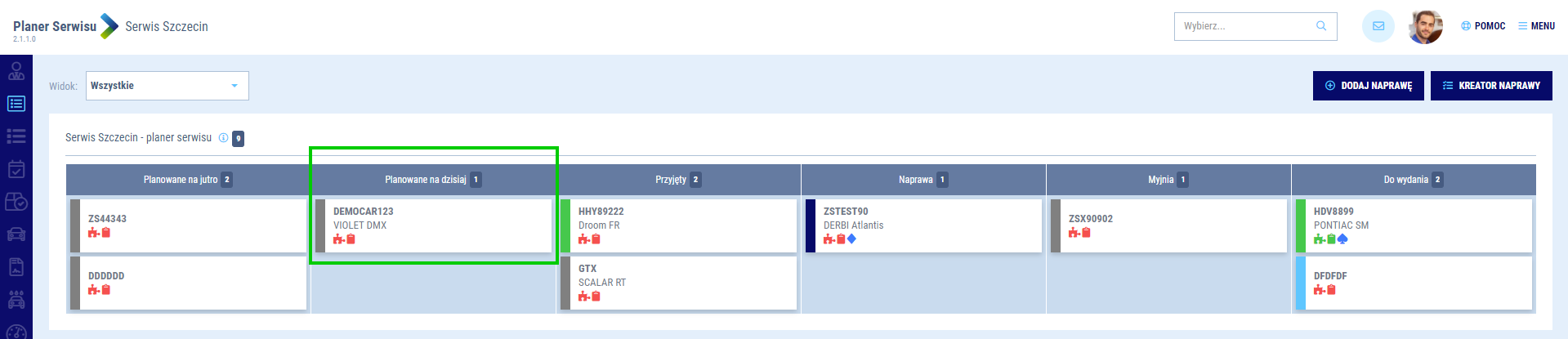 Kalendarz serwisu [Centrum Pomocy SVCloud]