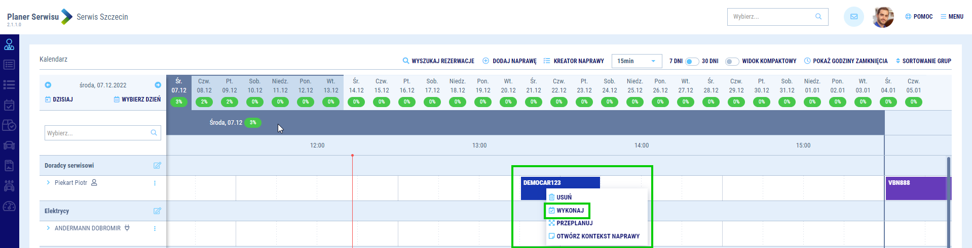 Kalendarz serwisu [Centrum Pomocy SVCloud]