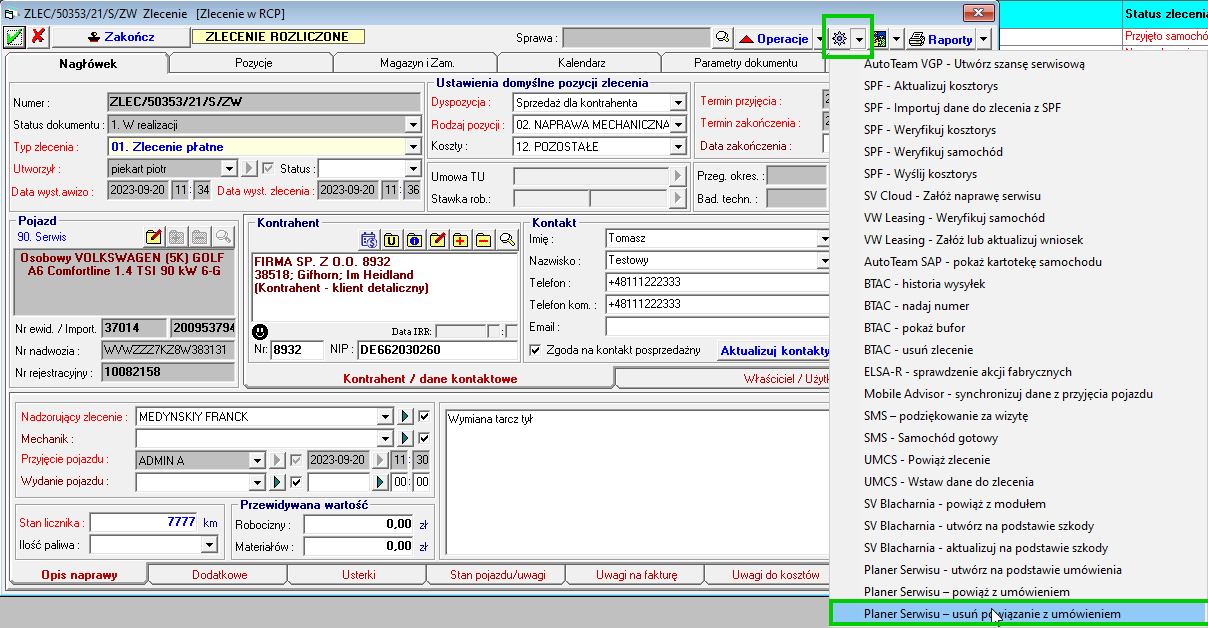Sprzęg z DMS AutoStacja [Centrum Pomocy SVCloud]